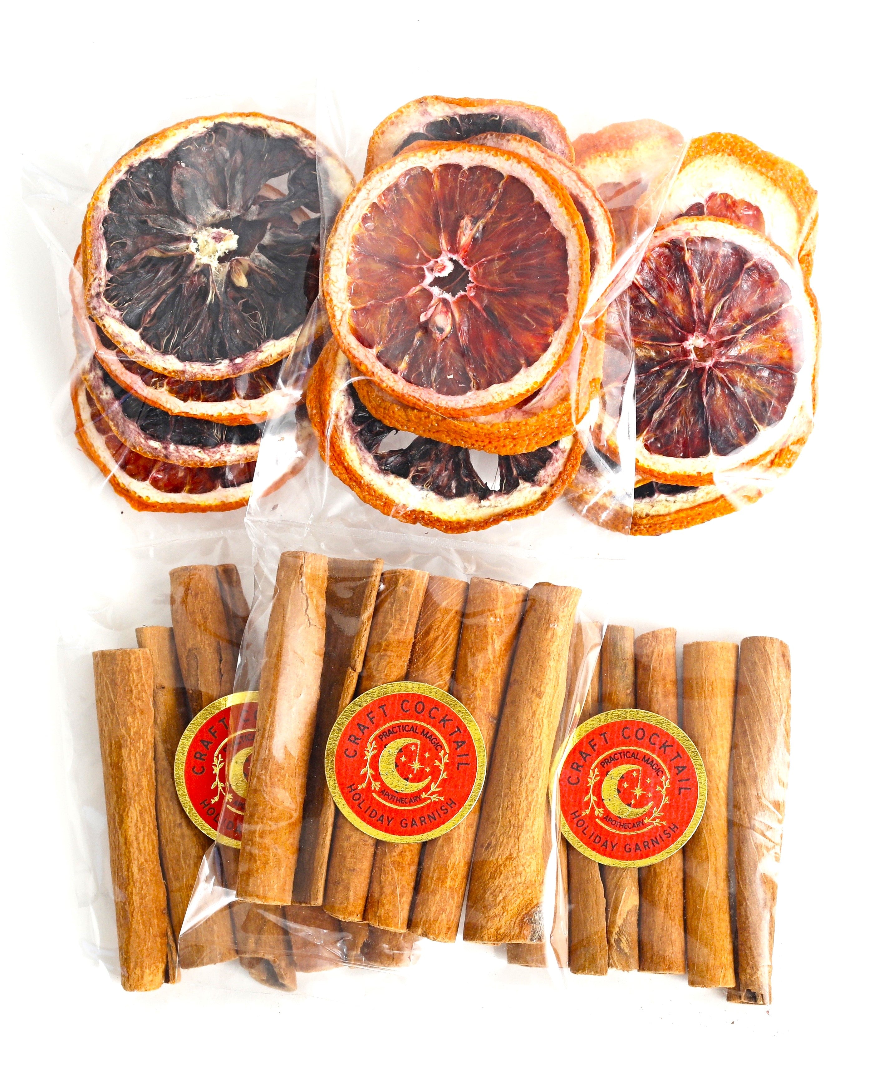 Dried Blood Orange & cinnamon Garnish 4 each per pack – PracticalMagic
