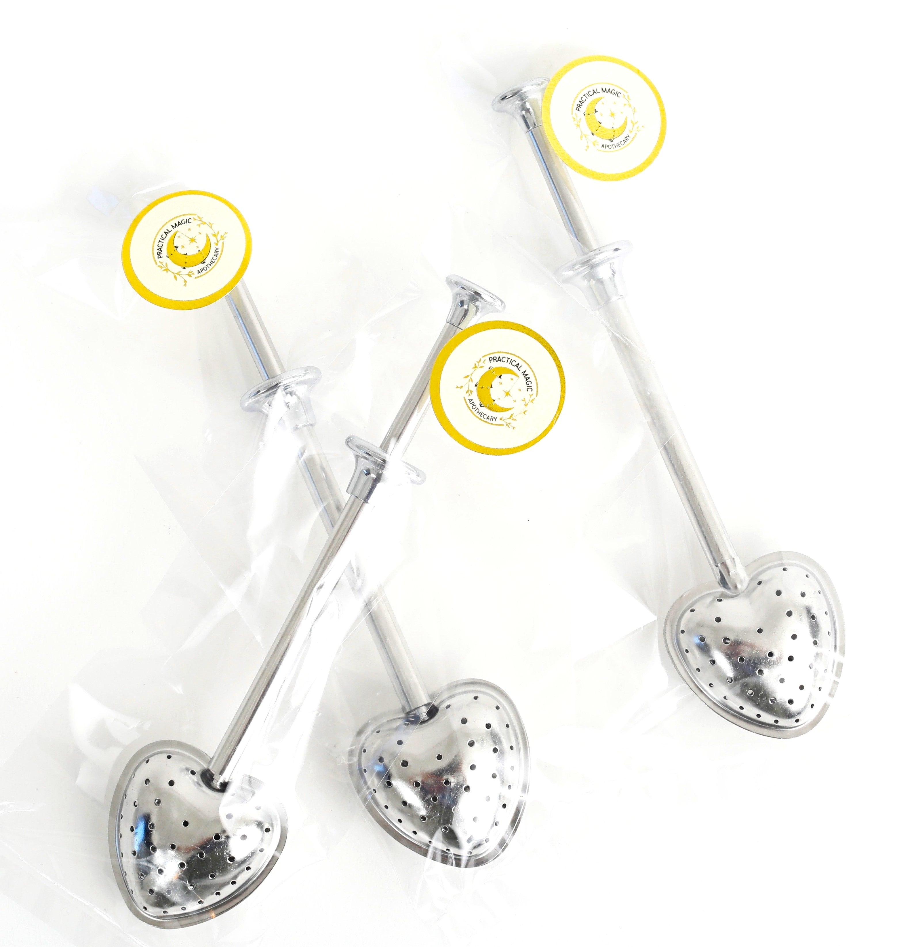 Heart shaped tea strainer -stainless steel – PracticalMagic